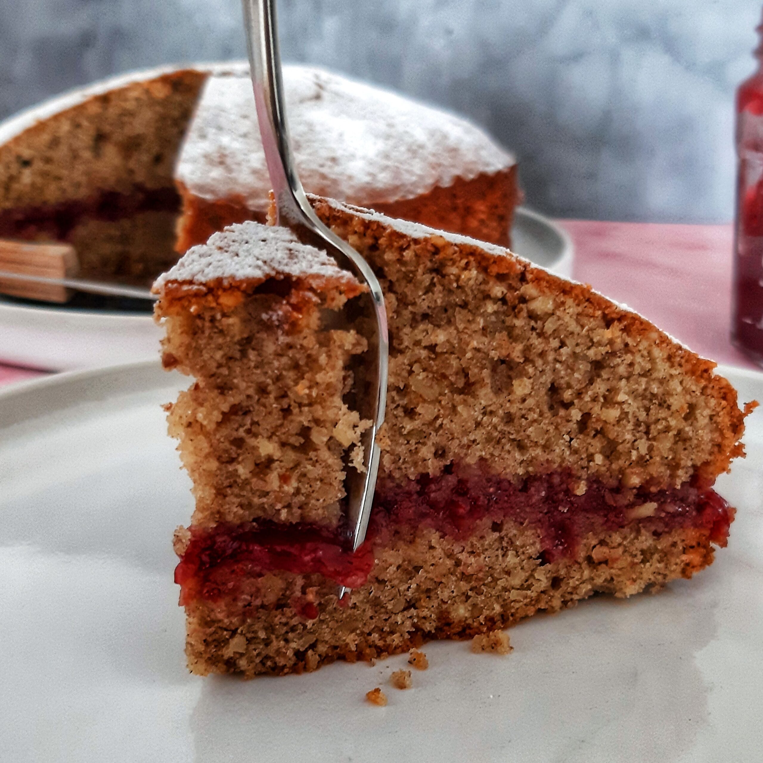Easy and rustic Buckwheat & Redcurrant Cake - the-balanced-plate