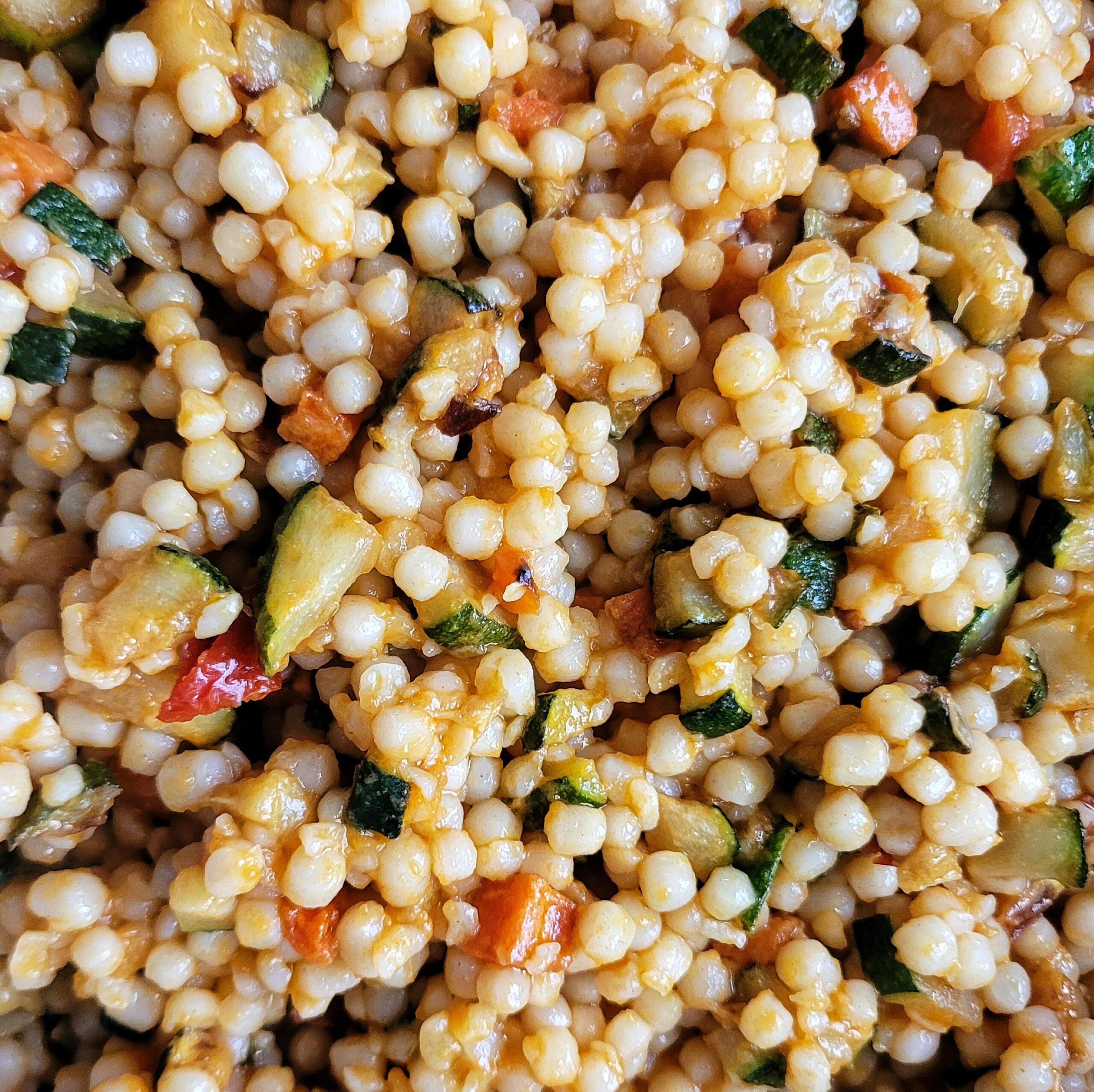 Spring Fregula Salad with Mixed Vegetables - the-balanced-plate