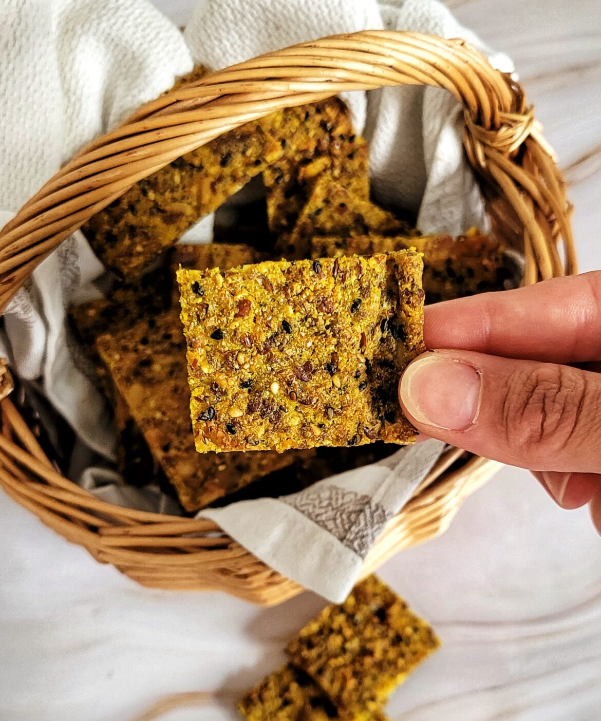 Tasty & Light Crackers with Mixed Seeds - the-balanced-plate