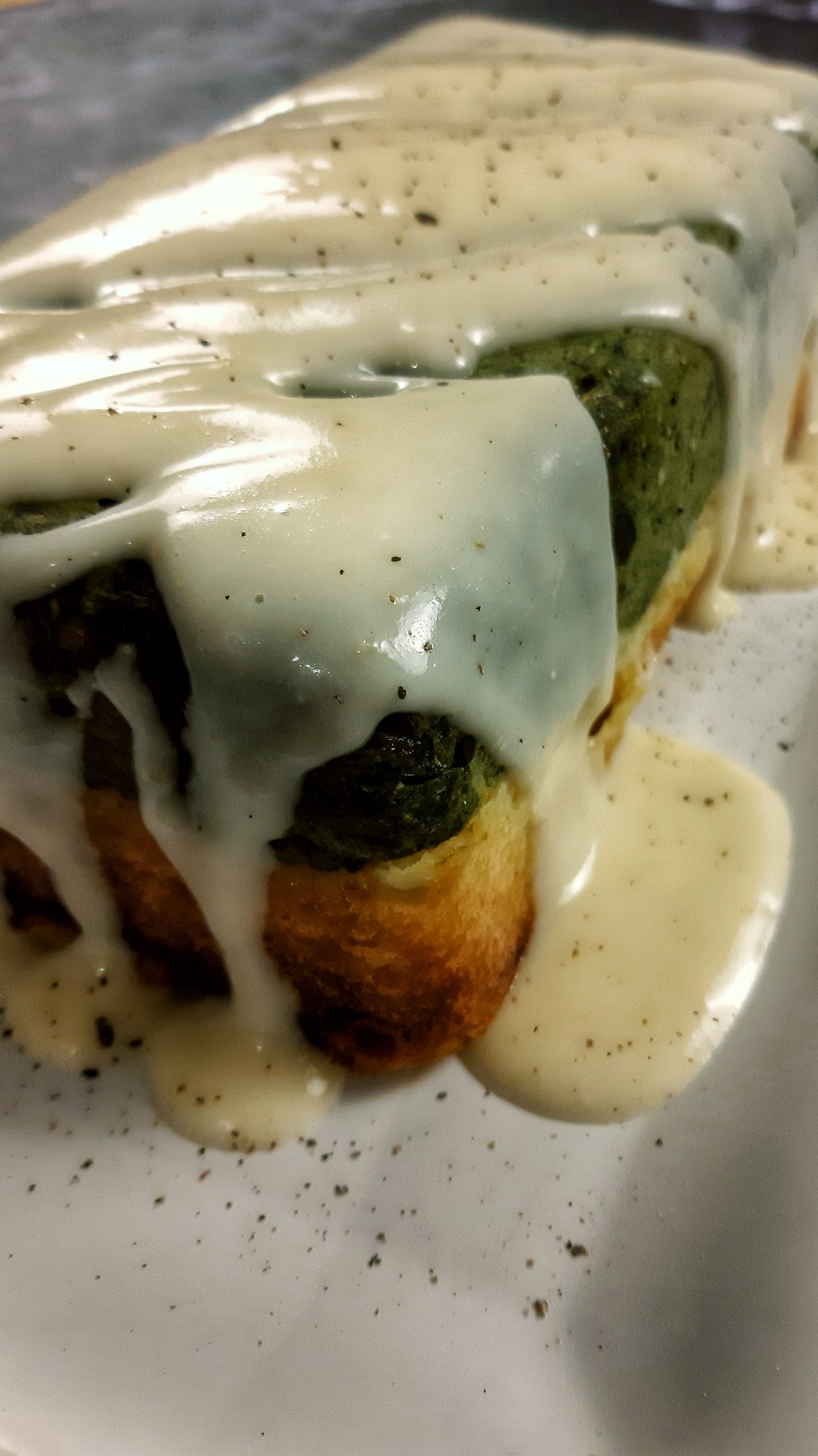 Spinach, Ricotta & Potato Flan covered in a rich Parmigiano Sauce - the ...
