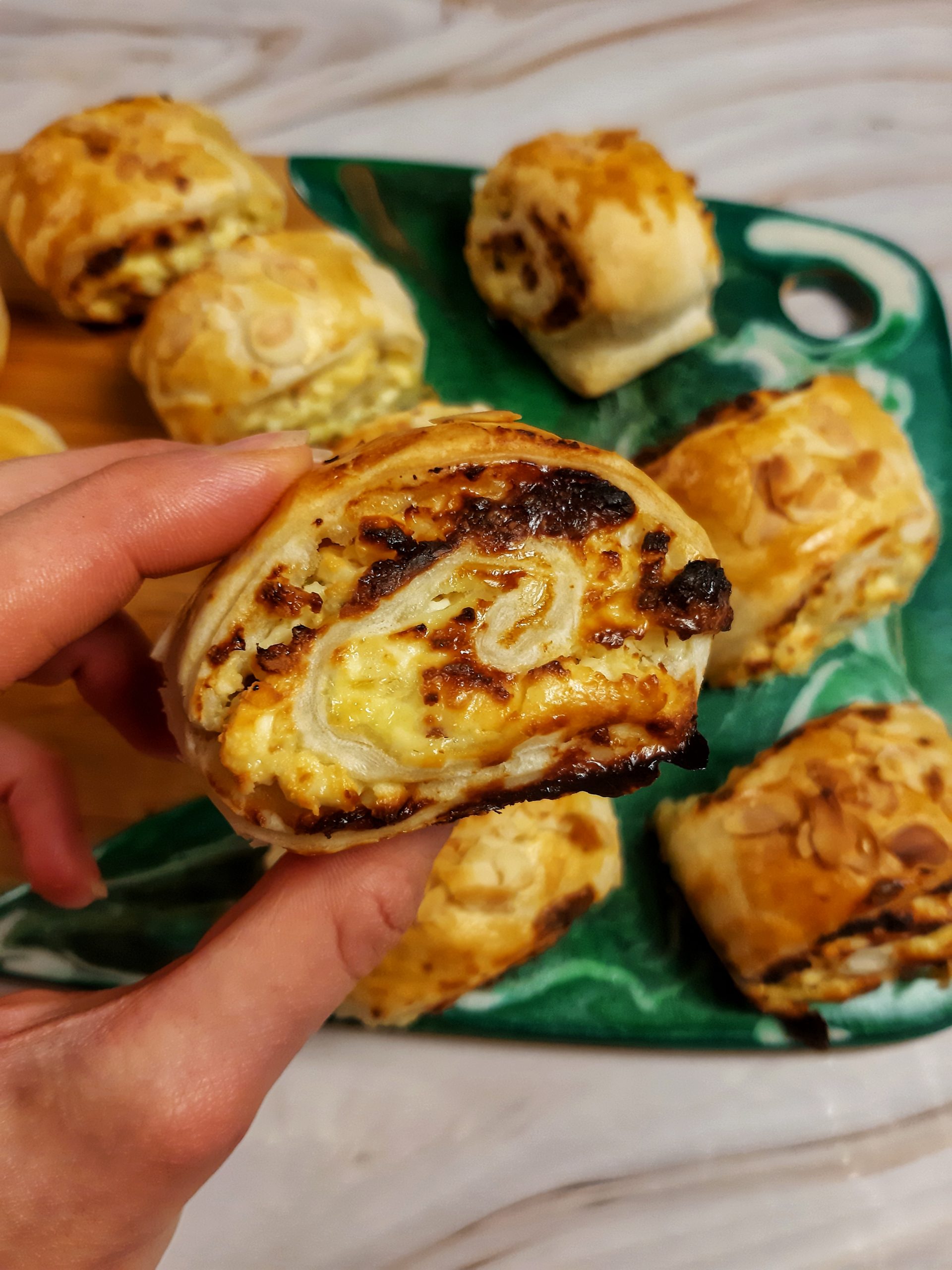 Mini Feta, Chives & Almond Pastries - Easy & Delicious! - the-balanced ...