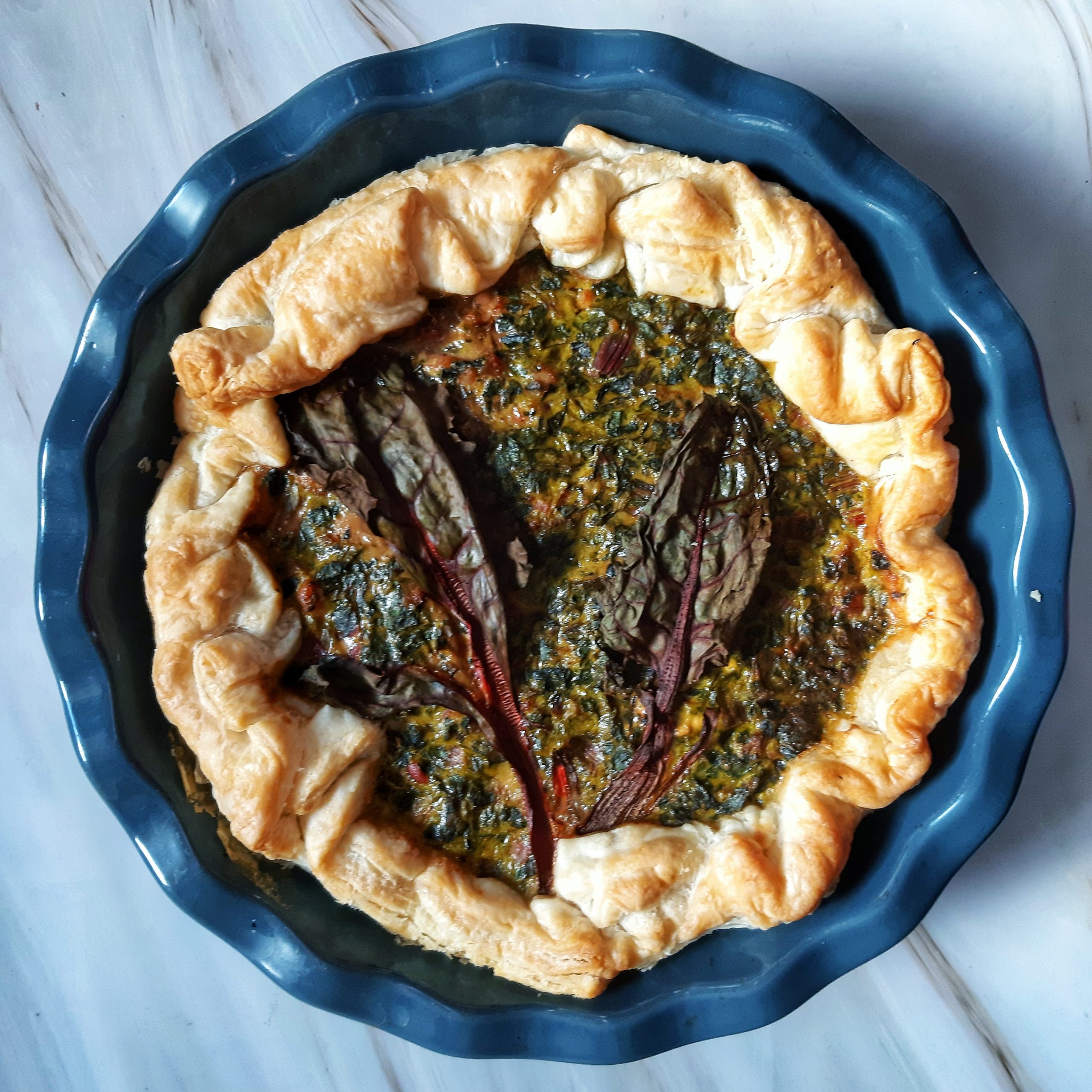 Rainbow Chard & Ricotta Savory Pie - the-balanced-plate